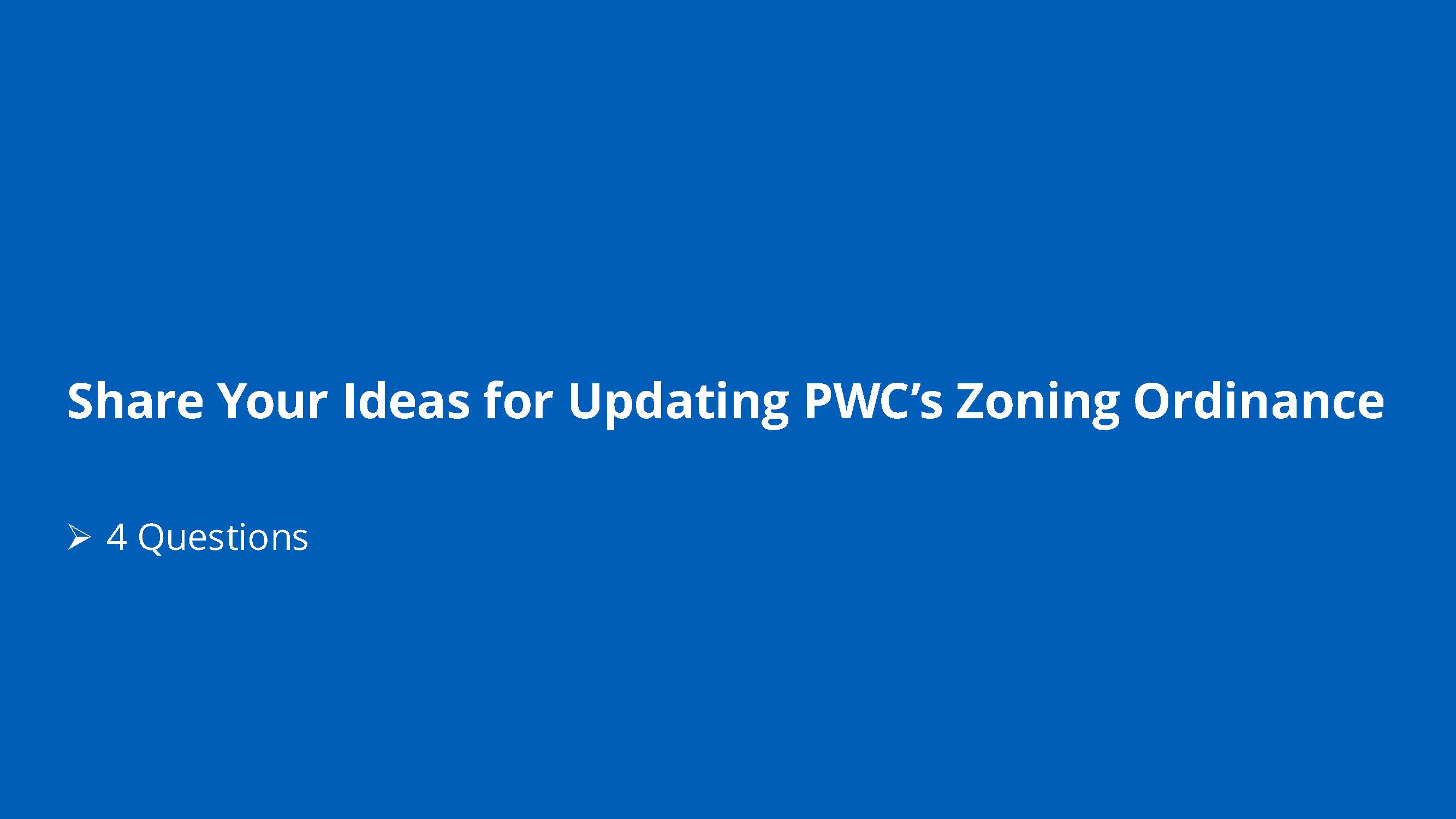 Comprehensive Zoning Ordinance Update
